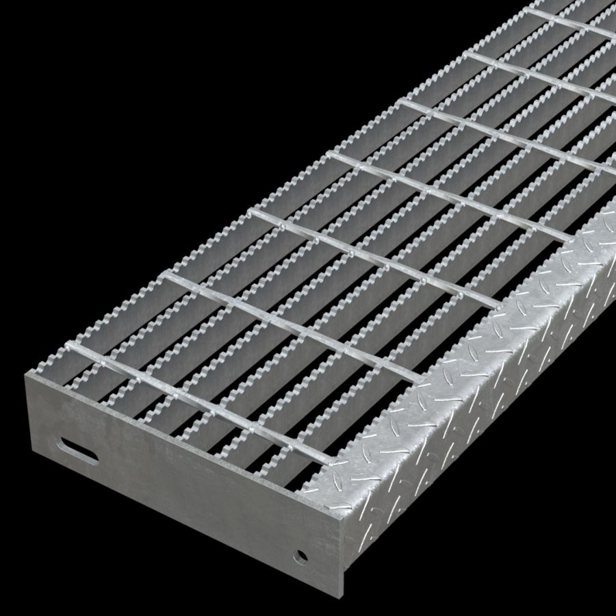 Bar Grating Stair Treads Galvanized 640131T2 McNICHOLS Bar Grating Stair Treads Galvanized 640131T2 McNICHOLS