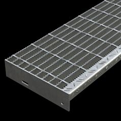 Bar Grating Stair Treads - Galvanized - 640431R2 | McNICHOLS®
